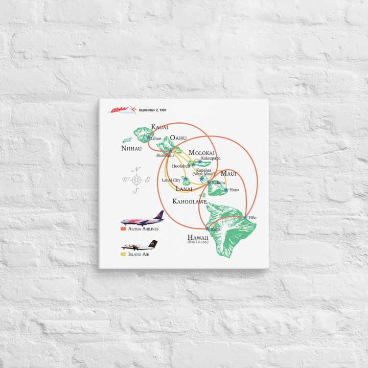 Airline Map Prints – The Flying Shop