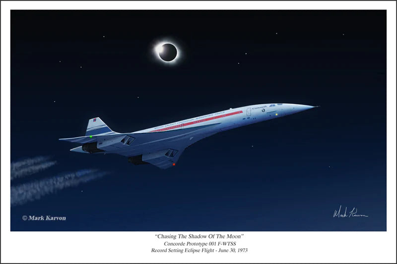 Concorde - "Chasing The Shadow Of The Moon" Print – The Flying Shop