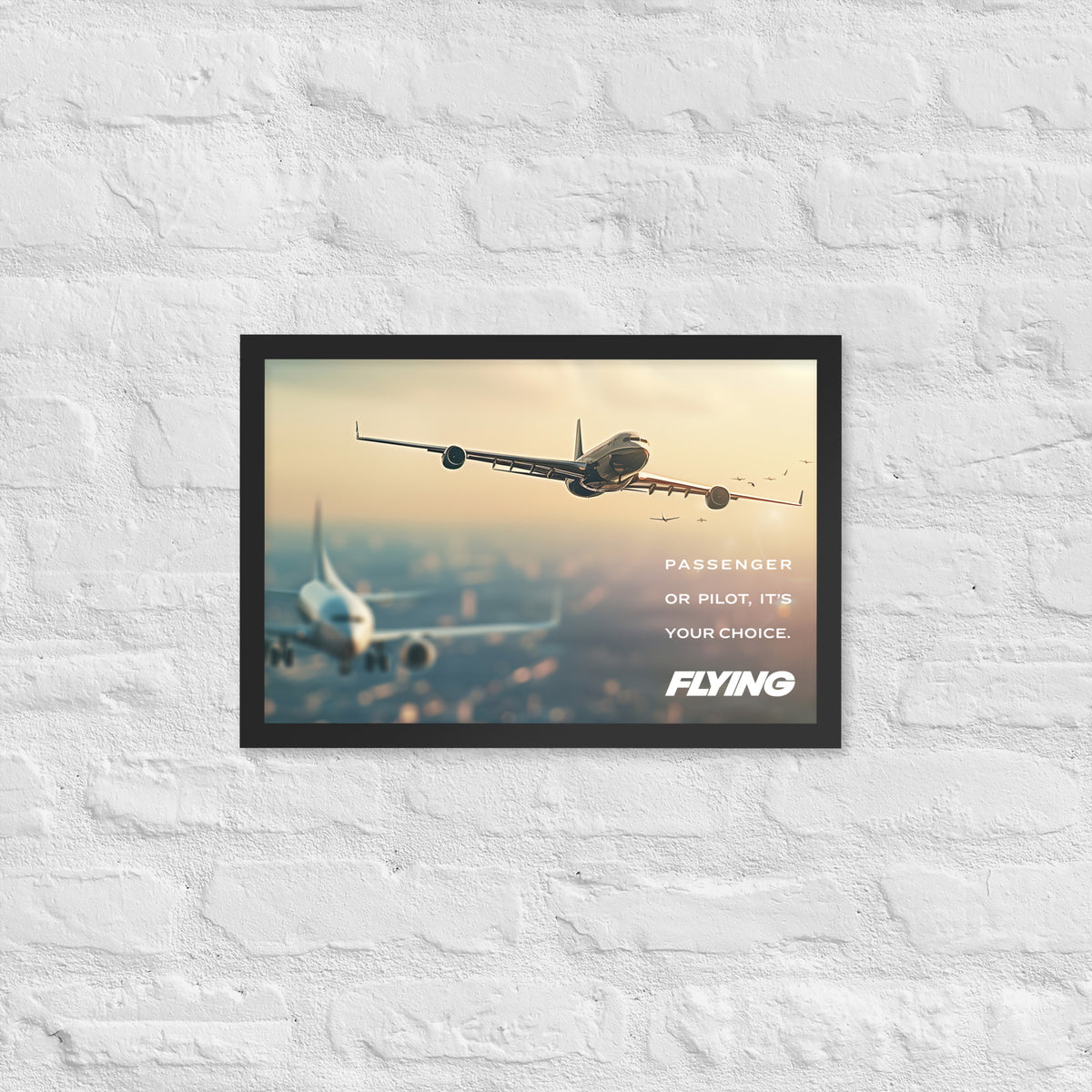 FLYING Passenger or Pilot Framed Print - 12"x18" – The Flying Shop