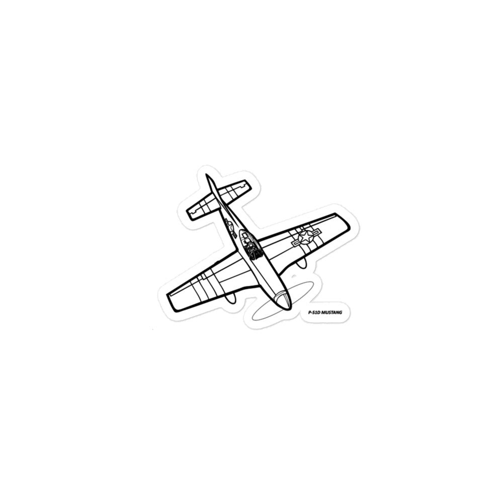 North American P-51D Mustang 4 Stickers – The Flying Shop